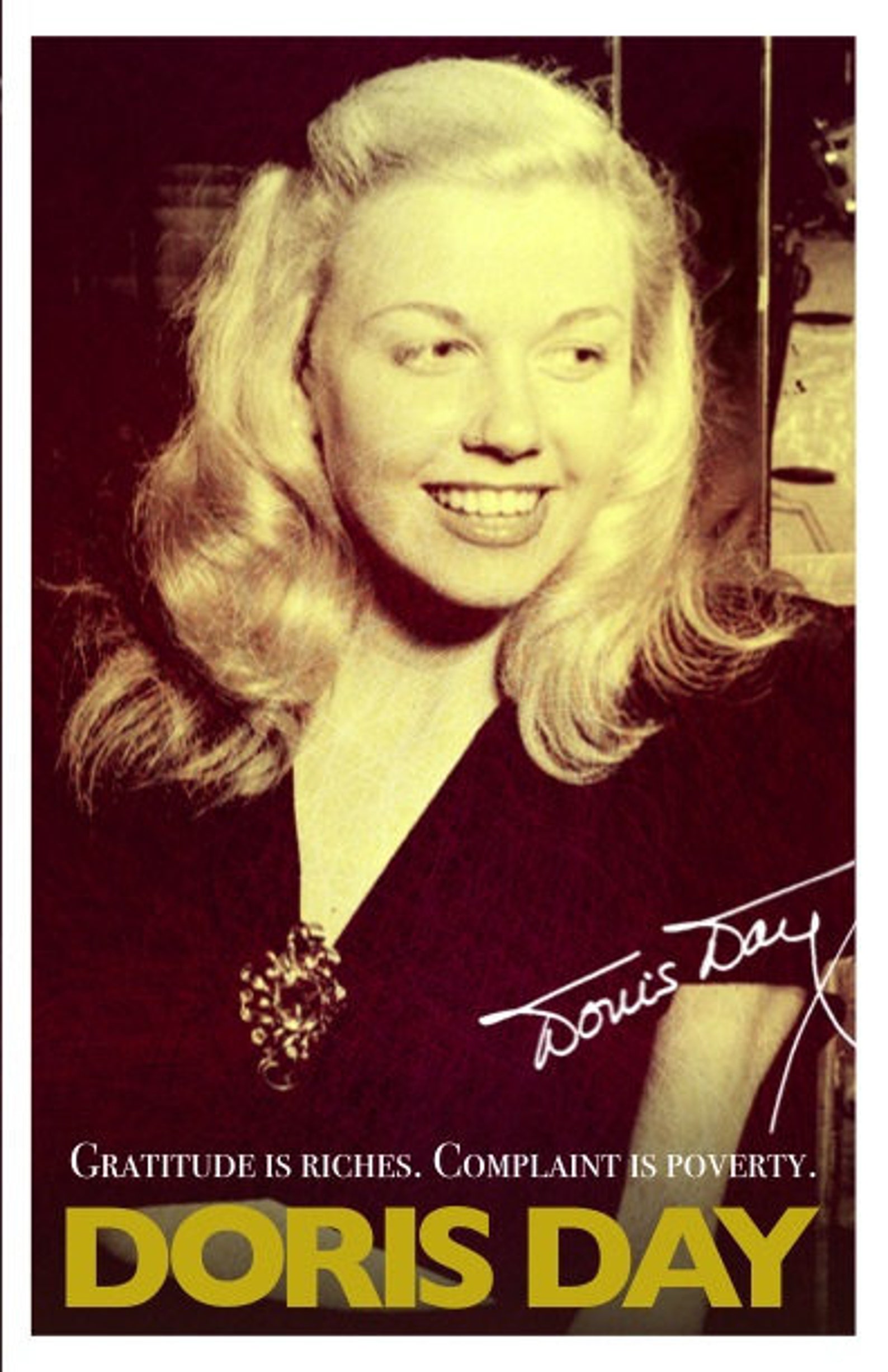 Doris Day Gratitude Quote Inspirational Beautiful 11x17 Inches Poster ...