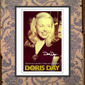 Doris Day Gratitude Quote Inspirational Beautiful 11x17 Inches Poster ...