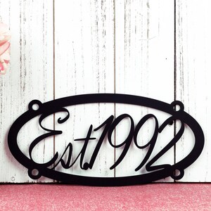 Established Metal Sign Custom Metal Sign Metal Wall Art - Etsy
