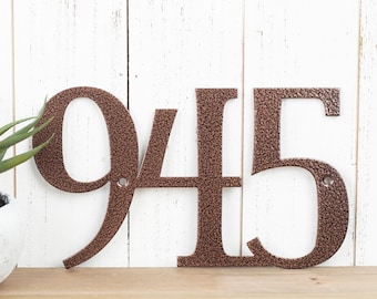 Custom Modern Outdoor Metal House Numbers Copper Art Deco | Etsy