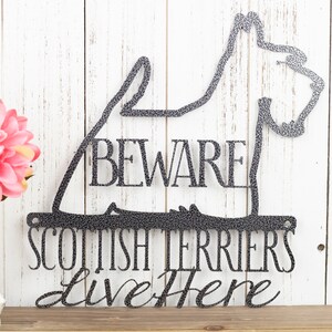 Scottish Terrier Sign Scottie Dog Sign Metal Wall Art | Etsy