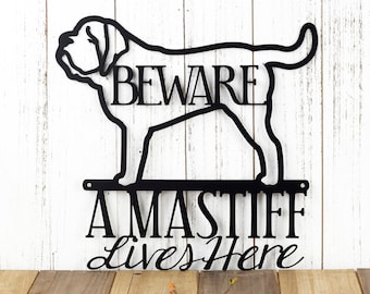 English Mastiff Metal Wall Art Metal Sign Mastiff Metal | Etsy