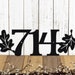 Custom Outdoor House Number Metal Sign With Oak Leaves 3 - Etsy