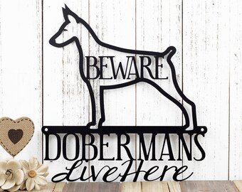 Doberman Metal Wall Art Doberman Pinscher Metal Sign Dog | Etsy