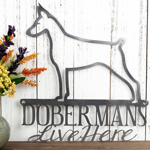 Doberman Metal Wall Art Doberman Pinscher Metal Sign Dog | Etsy