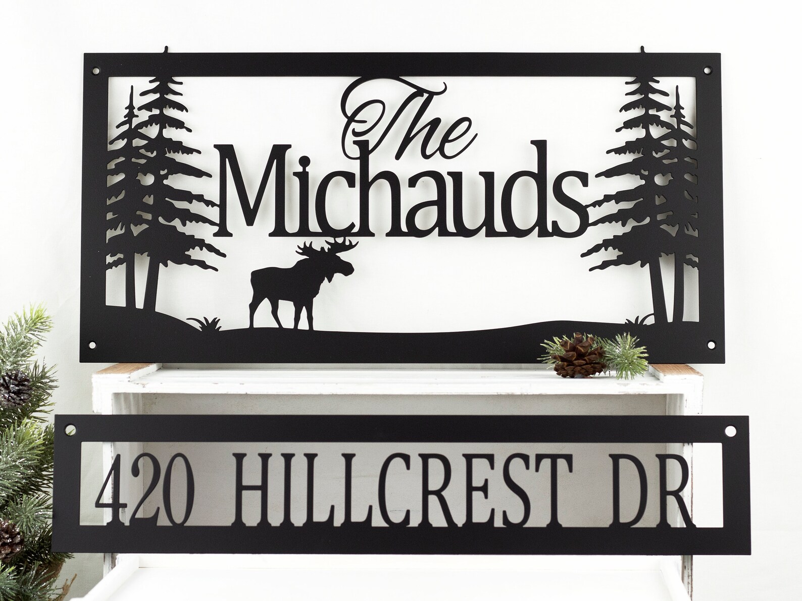 Custom Family Last Name Metal Sign Address Sign House - Etsy
