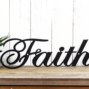 Faith Sign Steel Signs Metal Word Art Christian Wall Art - Etsy