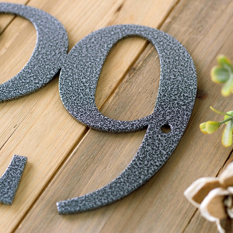 Custom Metal House Number Sign, Personalized Address Steel Plaque ...