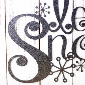 Let It Snow Metal Sign With Snowflakes, Winter Decor, Christmas Decor ...