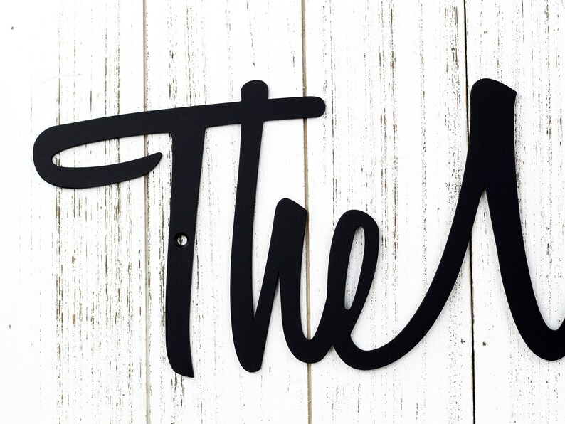 Custom Family Last Name Script Metal Sign House Sign - Etsy