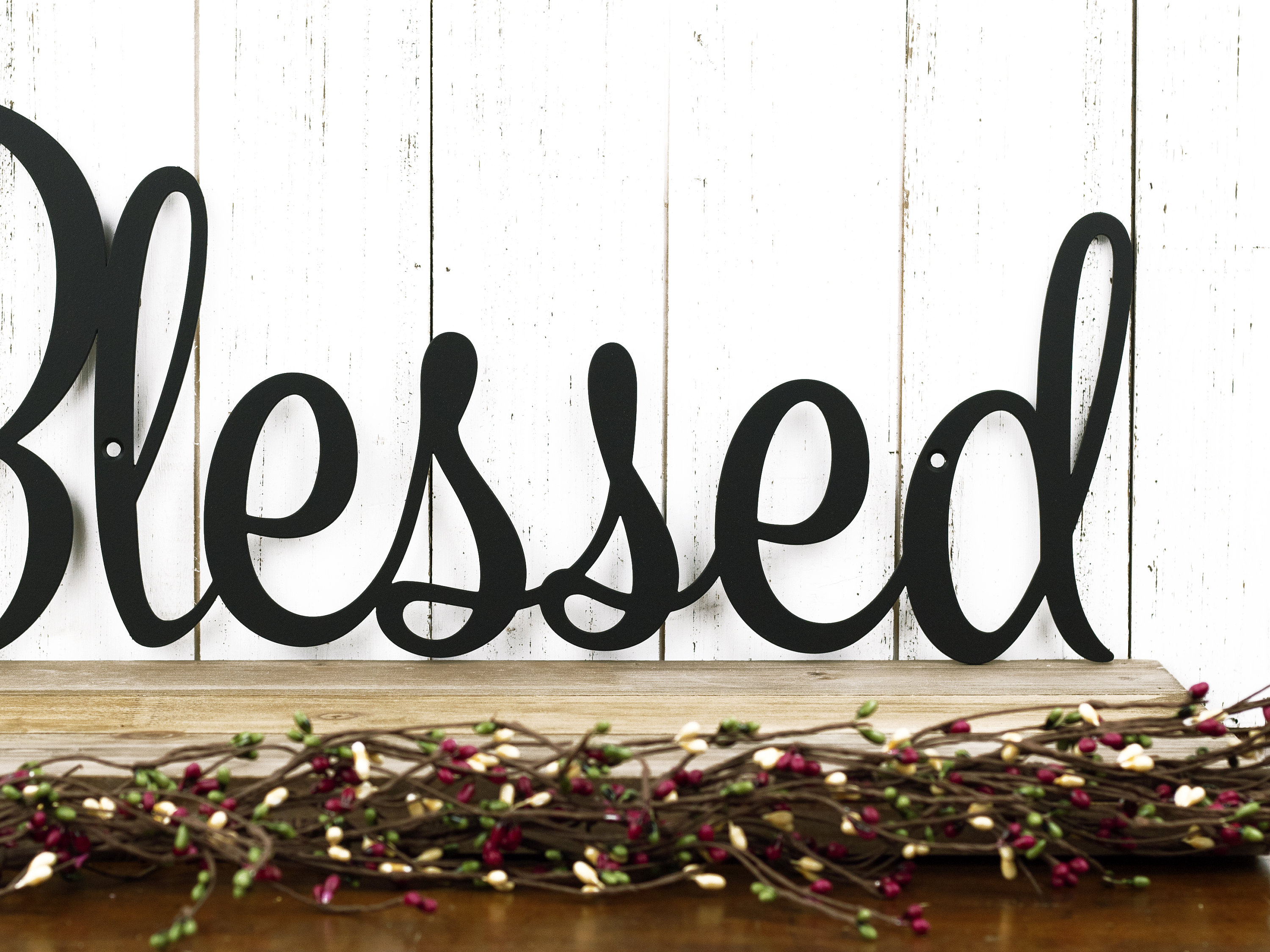 Blessed Sign Metal Wall Art Family Sign Wall Decor | Etsy