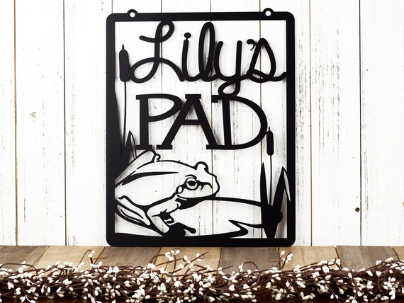 Garden Signs Personalized Metal Sign Outdoors Frog - Etsy