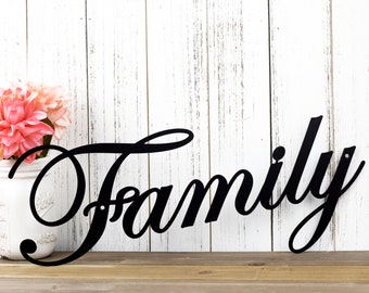 Family Sign Metal Sign Metal Wall Art Wall Hanging | Etsy