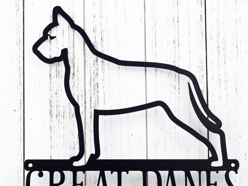 Great Dane Metal Wall Art Metal Sign Outdoor Sign Dog - Etsy
