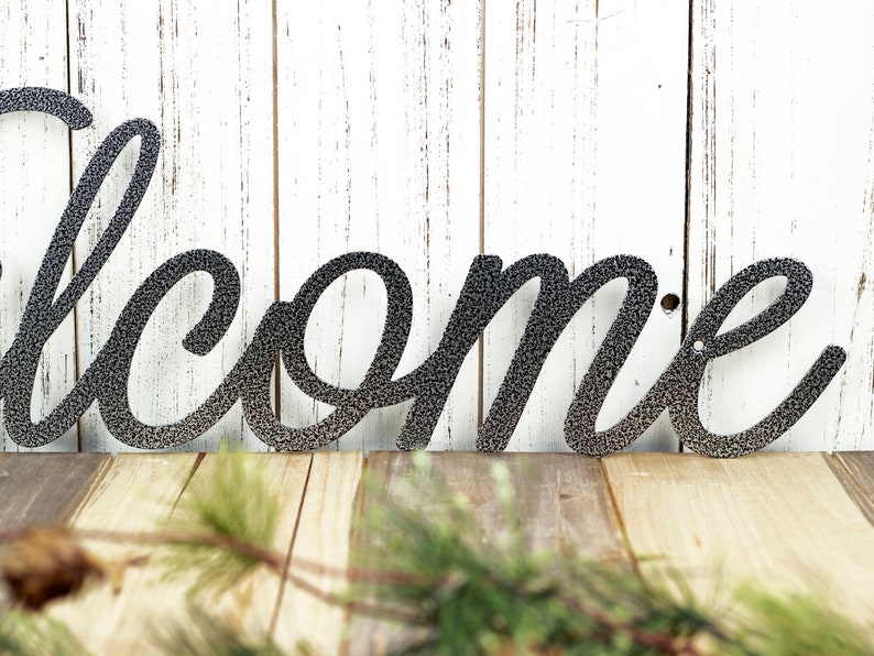 Horizontal Welcome Sign Metal Sign Outdoors Deck Welcome - Etsy
