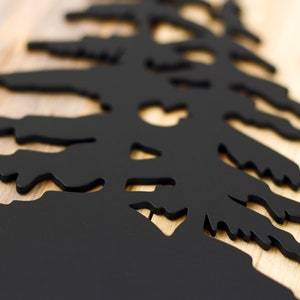 Custom Pine Trees House Number Metal Sign 2 Digit Black - Etsy