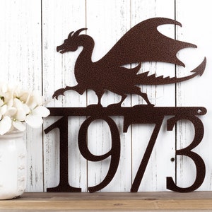 Dragon House Numbers Sign Metal Sign Personalized Outdoor - Etsy