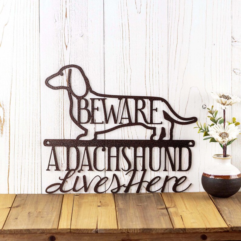 Dachshund Sign, Doxie Metal Wall Art, Wiener Dog, Dachshund Lover Gift ...