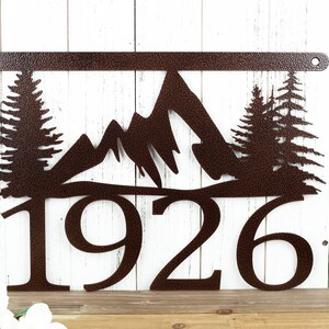 Mountain House Number Metal Sign Address Sign Address - Etsy