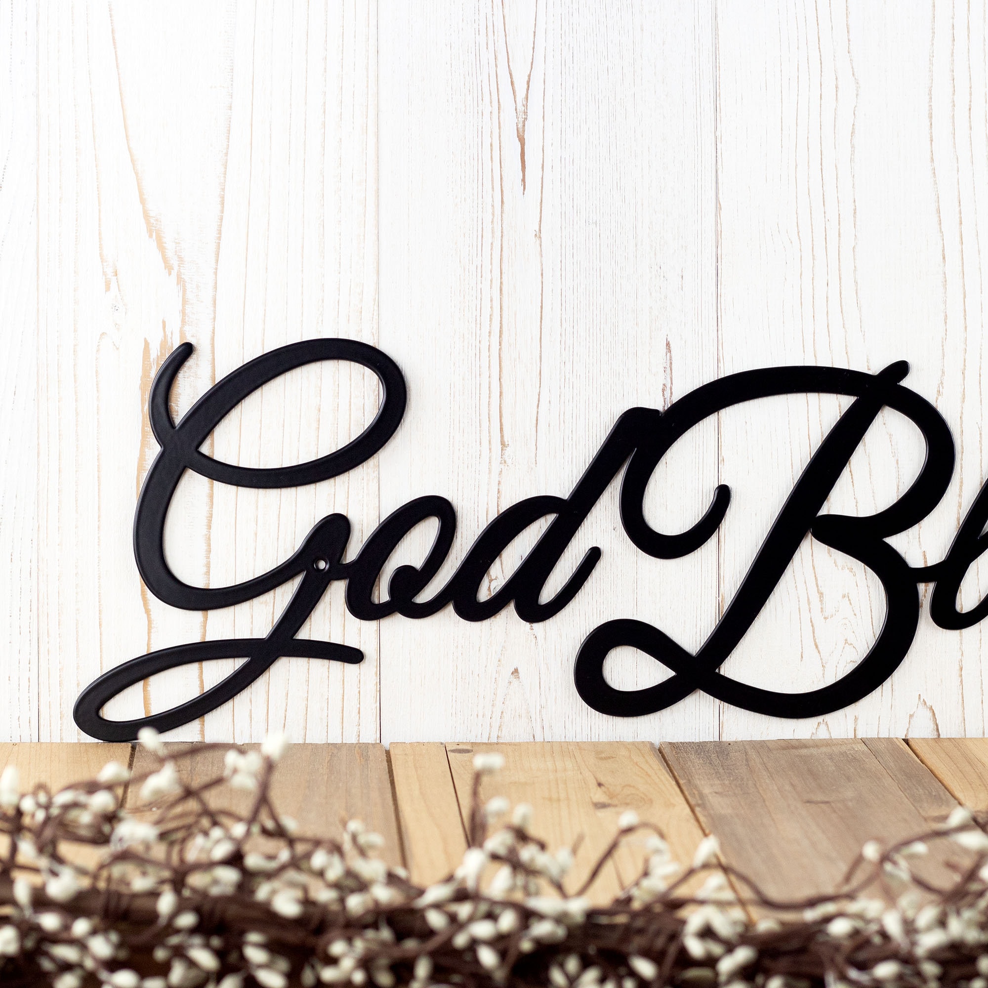 God Bless Sign, Christian Metal Wall Decor, Farmhouse Metal Wall Art - Etsy