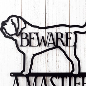 English Mastiff Metal Sign, Metal Wall Art, Metal Wall Decor, Outdoor ...