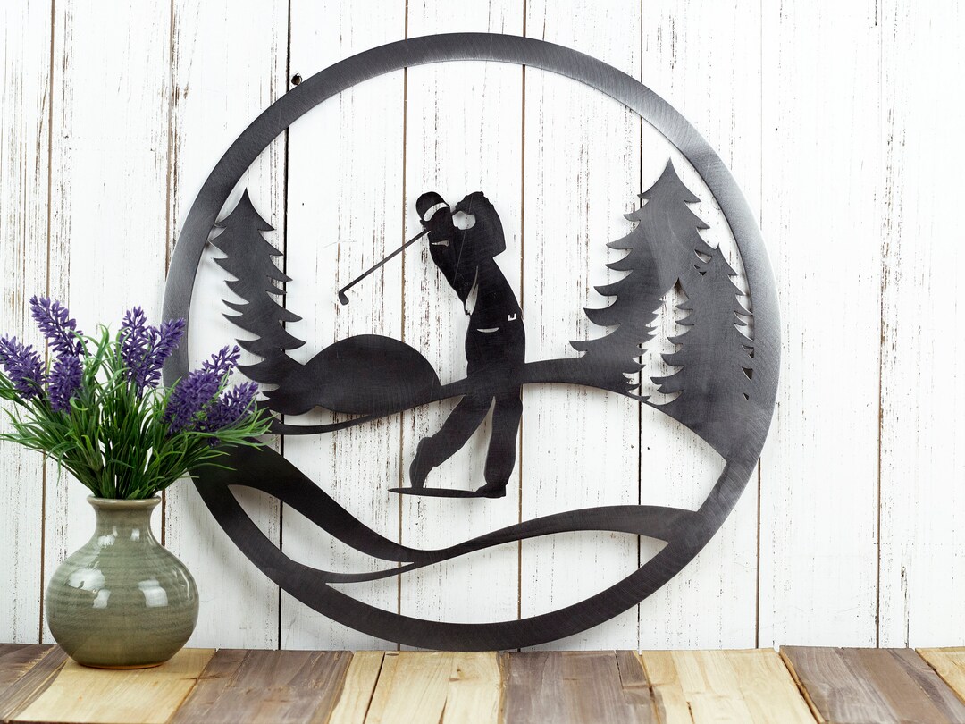Golf Art for Wall Metal Sign Outdoors Golf Gift for Men - Etsy