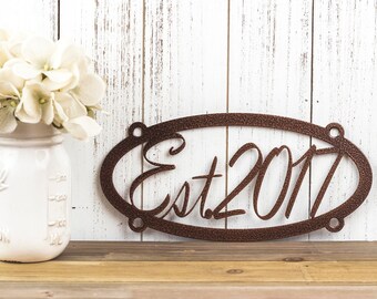 Established Sign Metal Sign Family Established