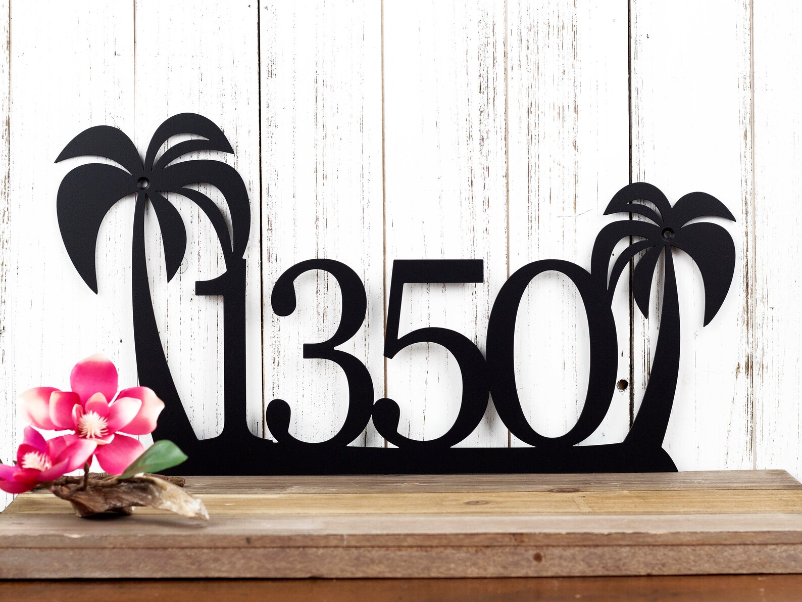 Tropical Palm Tree House Number Metal Sign Copper 18x9.5 - Etsy