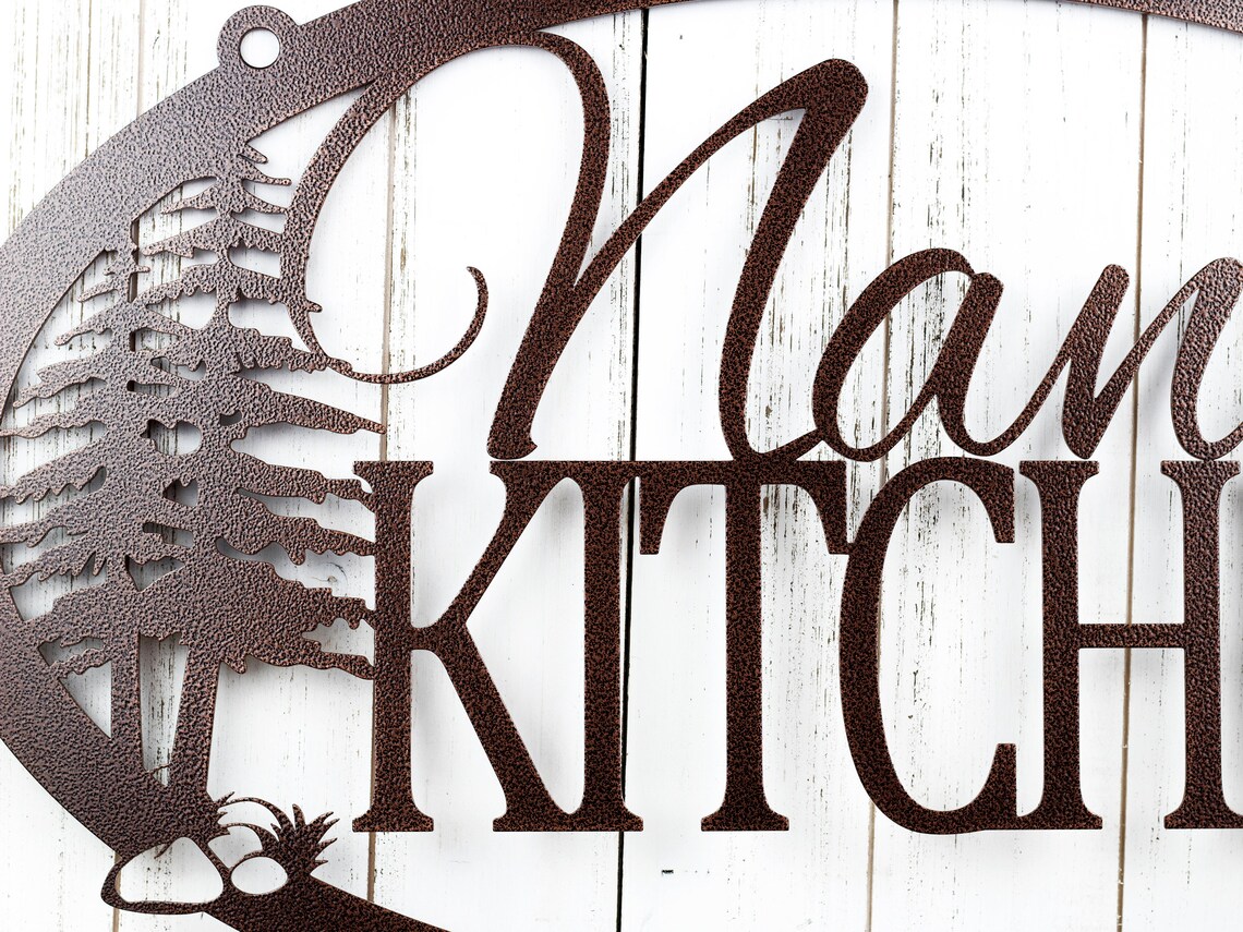 Custom Metal Sign Kitchen Sign Name Sign Rustic Metal - Etsy