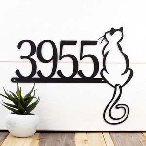 Cat House Number Metal Sign Address Sign Custom Sign House - Etsy