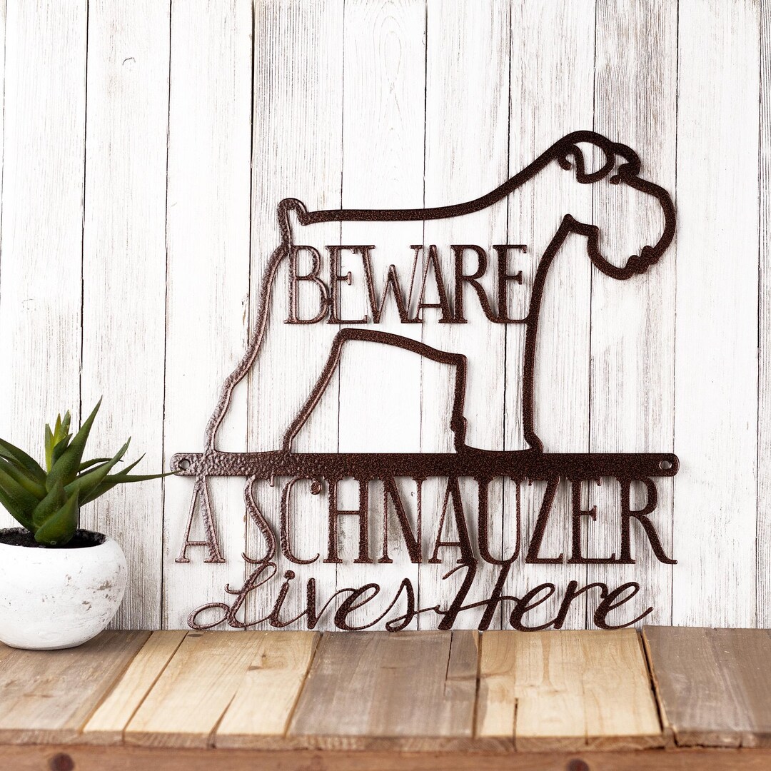 Schnauzer Breed Metal Wall Art, New Puppy Owner Housewarming Gift ...
