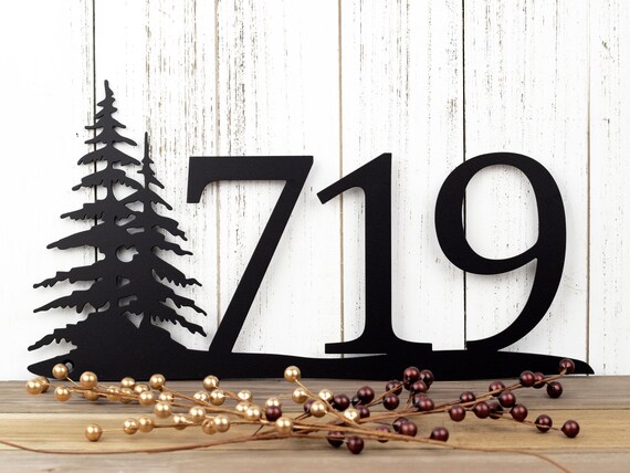 Rustic House Number Metal Sign House Numbers Address - Etsy