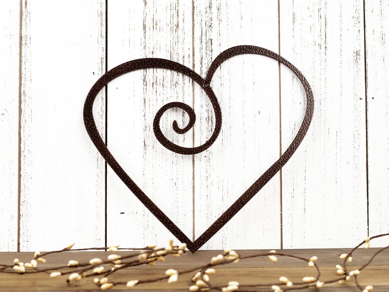 Heart Metal Wall Art Valentines Metal Sign Metal Wall - Etsy