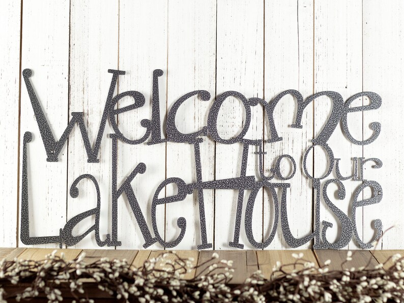 Welcome Sign for Lake House Decor in Metal as Outdoor Lake - Etsy