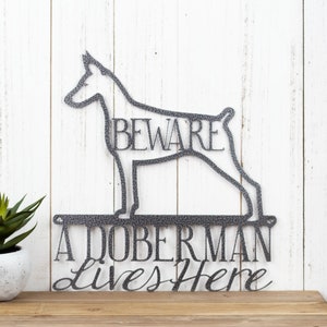 Doberman Metal Wall Art, Doberman Pinscher, Metal Sign, Dog Sign ...