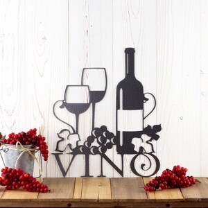 Wine Wall Decor, Vino Sign With Grapevines, Wine Lover Gift, Wine Sign ...