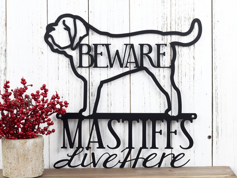 English Mastiff Metal Wall Art Metal Sign Mastiff Metal | Etsy