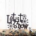 Rustic Let It Snow Metal Sign, Outdoor Metal Wall Art, Farmhouse Decor ...