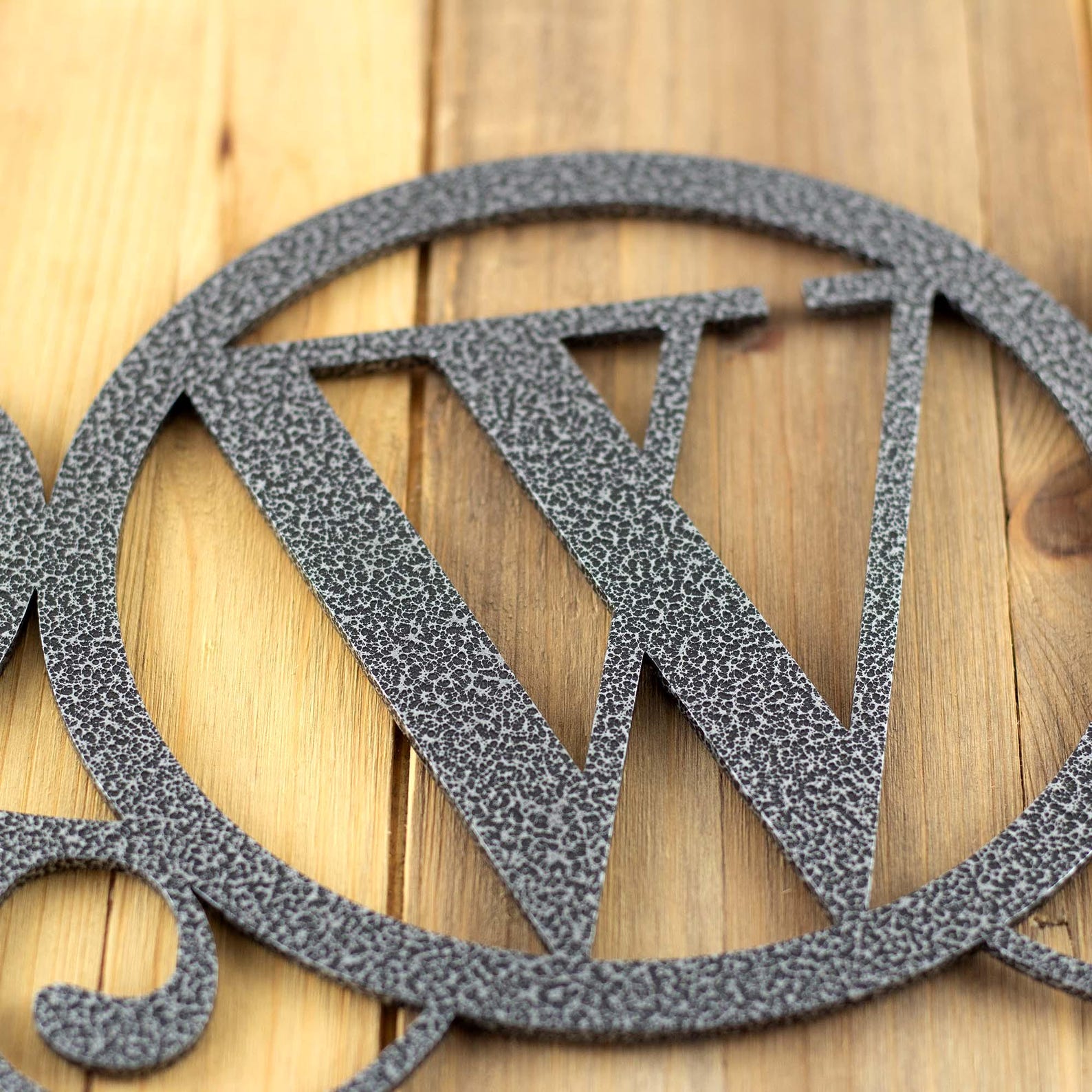 Personalized Scroll Letter Monogram Metal Wall Art, Elegant Leaves and ...