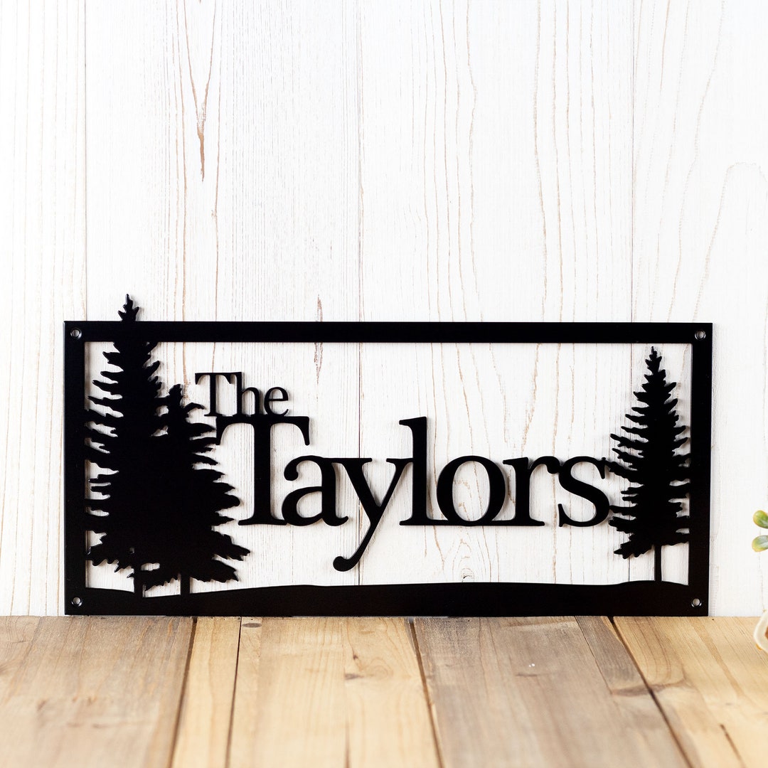 Custom Family Name Sign, Metal Sign, Personalized Sign, Lake Home Decor ...