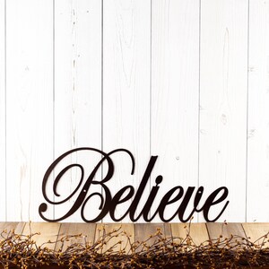 Believe Metal Wall Art, Metal Sign, Christmas Decor, Metal Wall Decor ...