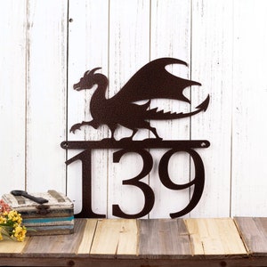 Dragon House Numbers Sign, Medieval Decor, Address House Plaque ...