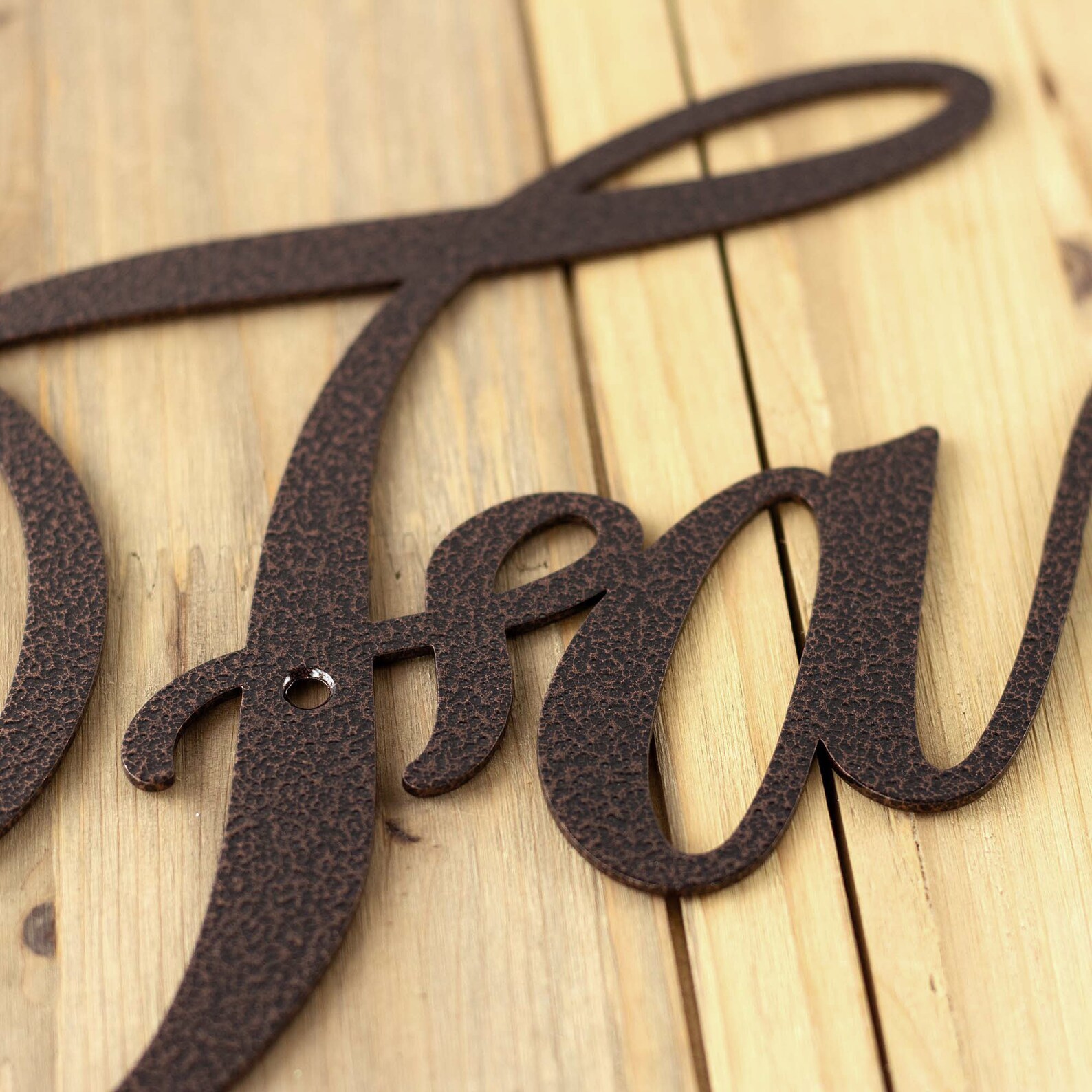 Family Sign, Metal Sign, Metal Wall Art, Wall Hanging, Script, Cursive ...