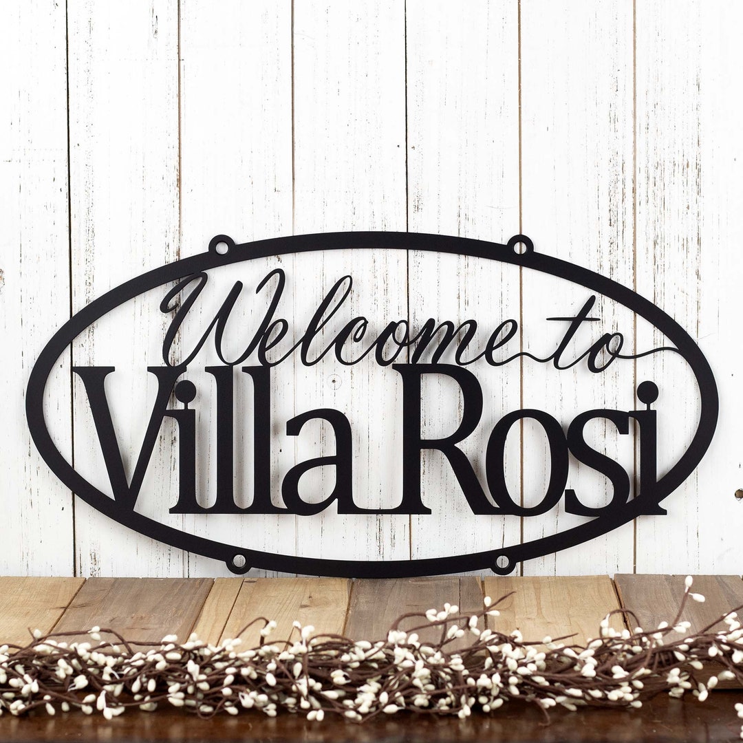 Custom Metal Sign, Welcome Sign, House Sign, Name Sign, Metal Wall Art ...
