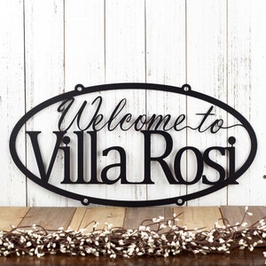 Custom Metal Sign, Welcome Sign, House Sign, Name Sign, Metal Wall Art ...