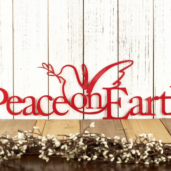 Peace on Earth Sign - Etsy