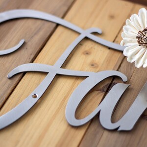 Metal Family Sign, Metal Word Art, Steel Signs, Wall Hanging, Rustic ...