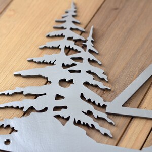 Rustic Metal House Number, Metal Sign, Custom Sign, Pine Tree, House ...