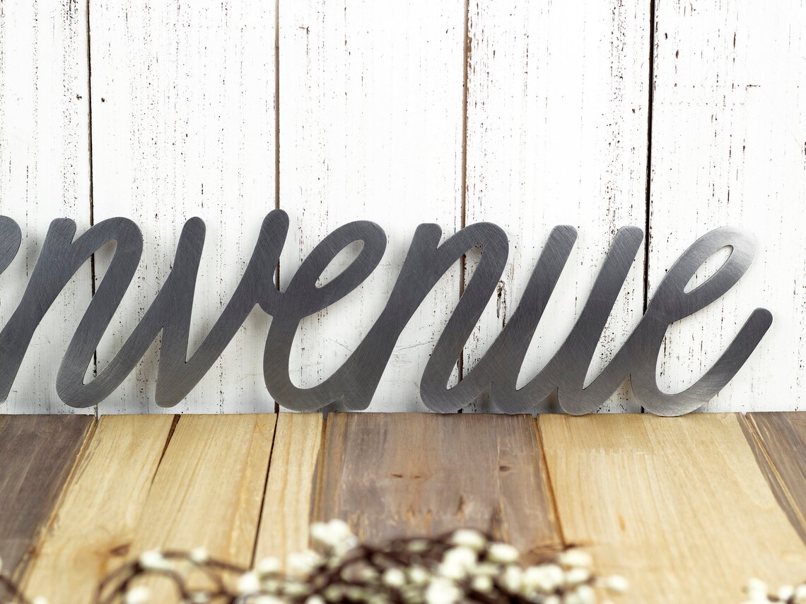 Bienvenue Sign Welcome Sign Metal Word Art Outdoor Metal - Etsy