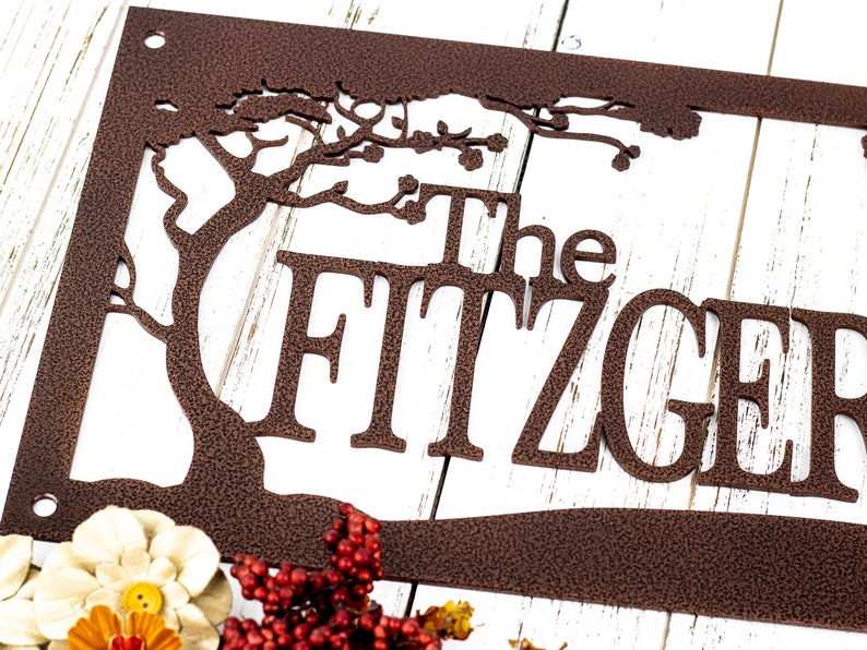 Family Name Metal Sign Custom Family Name Name Sign | Etsy